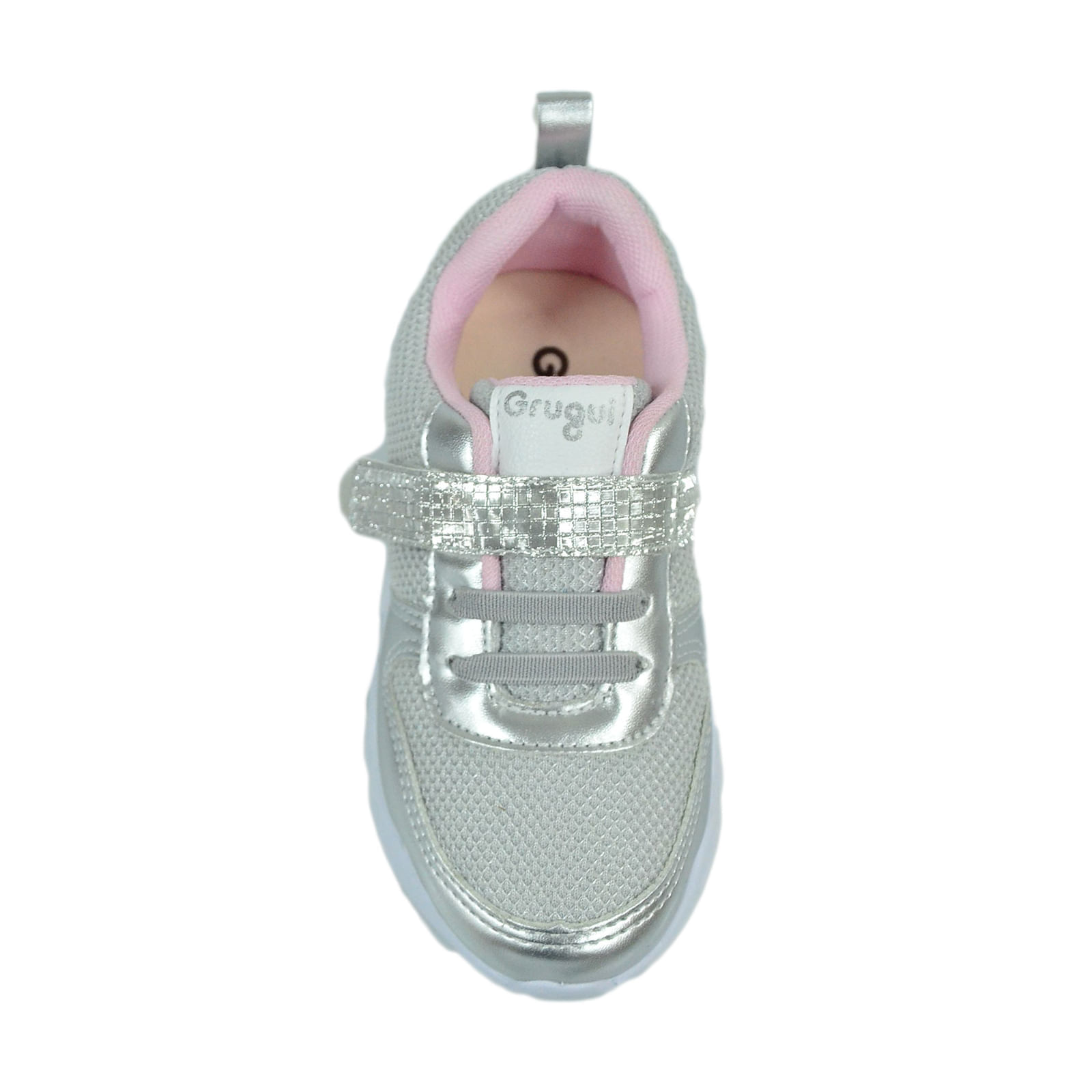 Tênis Grugui Cinza Rosa Infantil Menina 020-786